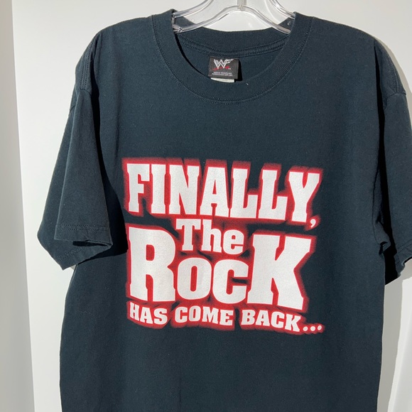 WWE | Shirts | Vintage Wwf Wwe Finally The Rock Has Come Back To ...